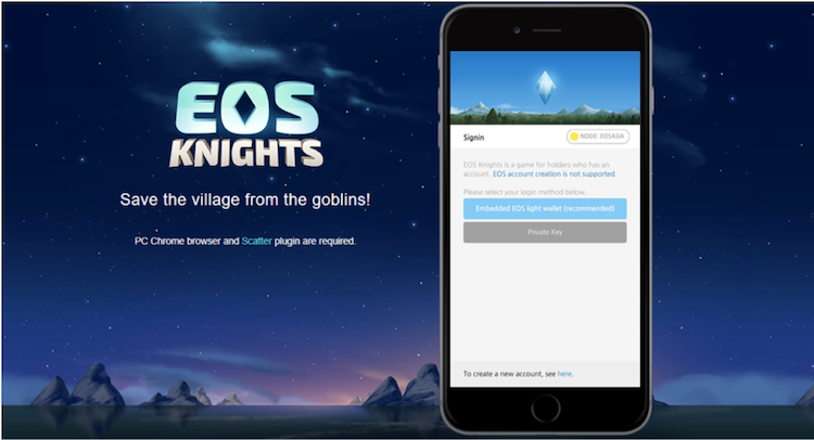 Mobile game, EOS Knights reaches over 1,000 players in just 3 days - BlockchainGamerBiz
