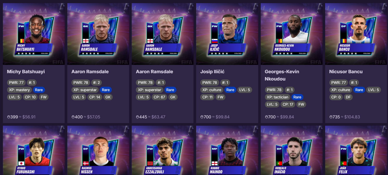 FIFA Rivals' NFTs are already live on Mythical Market - BlockchainGamerBiz